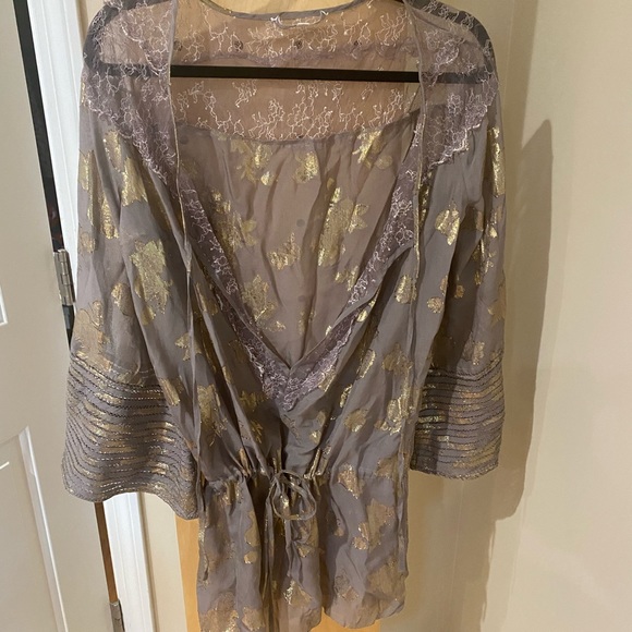 Tops | Jenny Jen Collection Purple And Gold Top | Poshmark